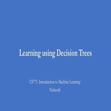 lecture notes about decision tree. Its a very good | PPTX