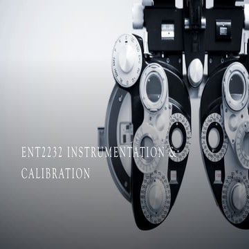 Instrumentation and Calibration Analysis | PPTX