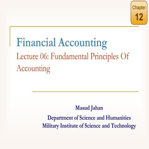 Fundamental Principles of Accounting | PDF