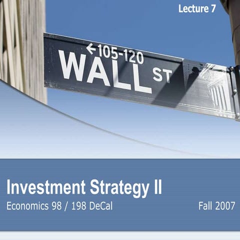 Investment Strategy II : You can Learn Investment Strategy | PPT