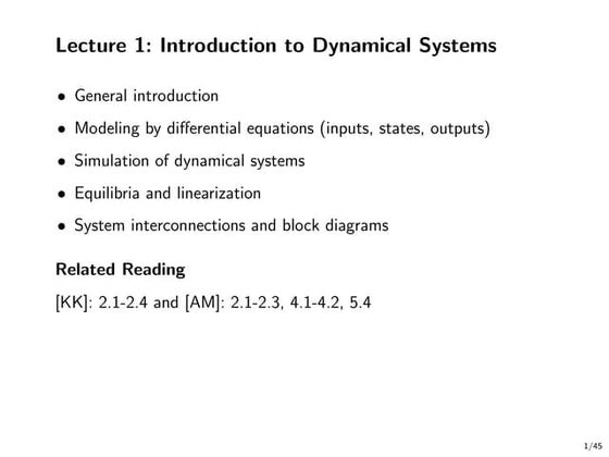 Lecture 4: Classification of system | PPT