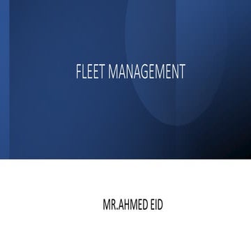 Lec1.pdf Transport Fleet Management lecture 1 | PDF