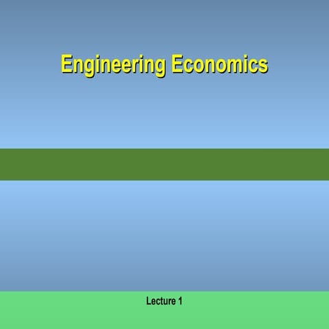 The 7 principles of Engineering Economy | PPTX