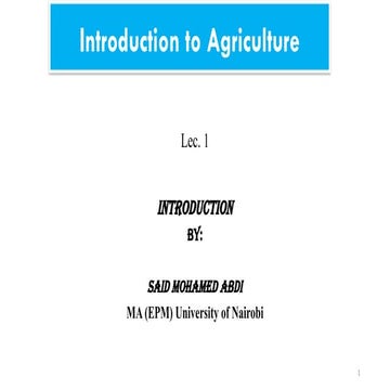 Agriculture | PPT
