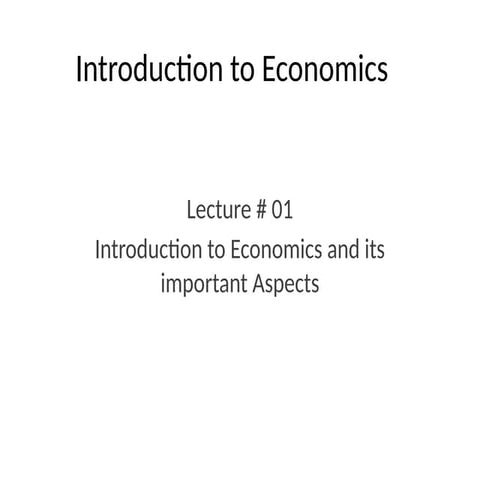 11 Economics week_Introduction to Economics | PPTX