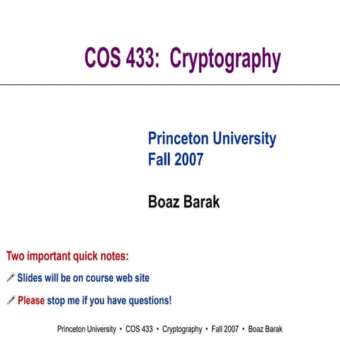 cryptography_priceton_university_fall_2007.ppt