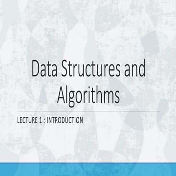 Lec 1 - Introduction to data structure in a simple way | PDF