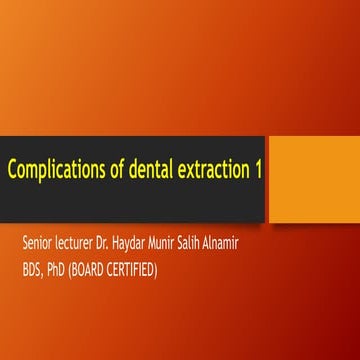 Extraction of retained roots. | PPTX