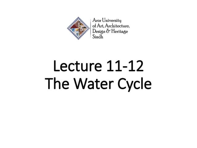 WATER CYCLE | PPTX