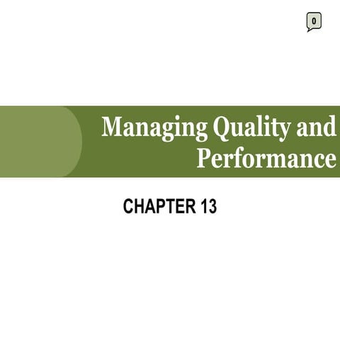 managing quality and performance | PPT