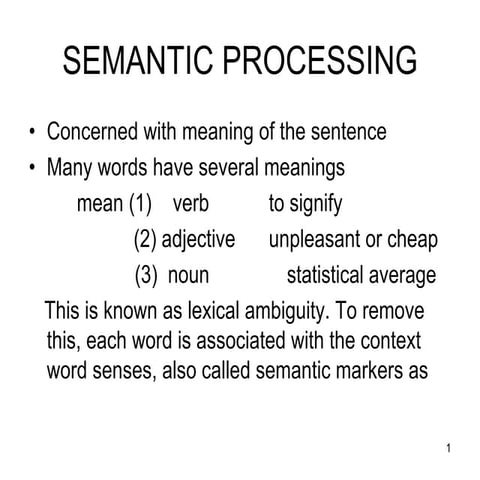 Lecture 3: Semantic Role Labelling | PPT