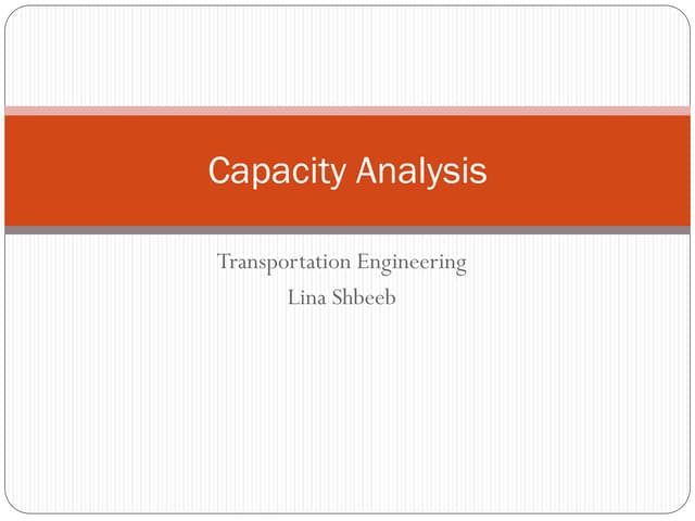 Queuing theory and traffic flow analysis | PPTX
