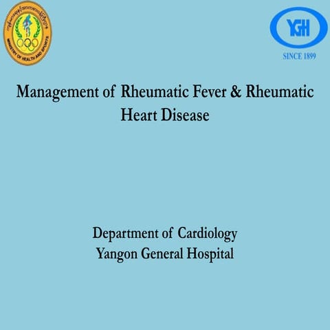 Lec 12 management of rheumatic fever rheumatic heart disease for mohs ...