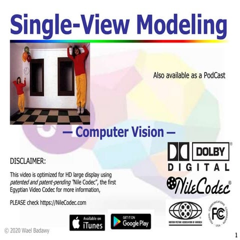 Computer Vision single view Modelling | PPT