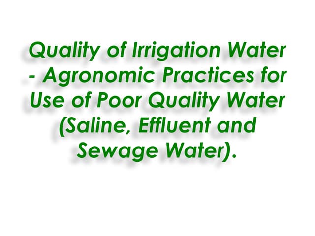 Salinity and Types of Salinity | PPTX