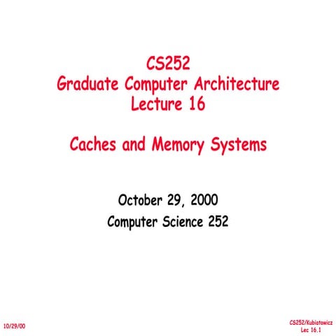 lec16-memory.ppt | Data Storage and Warehousing | Computing