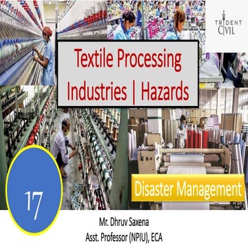 Hazards in Textile processing Industries | PPTX