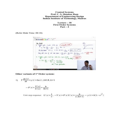 First & second order of the control systems | PPT
