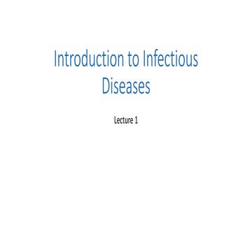 Lec 1 introd to infectious diseases | PPTX