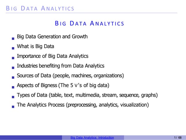 Big Data Analytics | PPTX