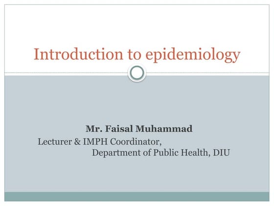 Epidemiology meaning, scope & terminology | PPTX | Infectious Diseases ...