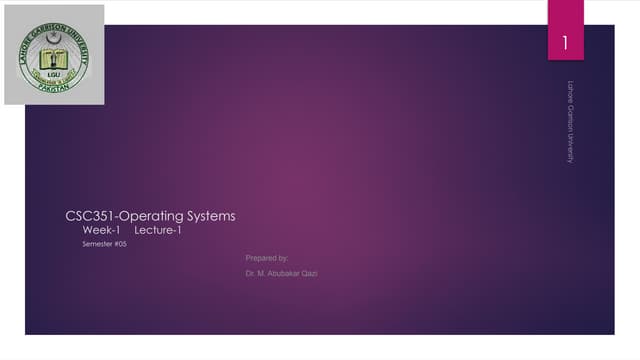 Operating system presentation | PPTX