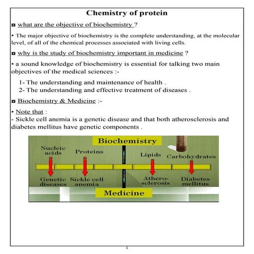 Chemistry of protein | PDF