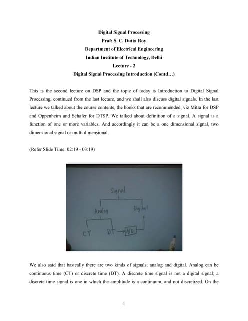 DIGITAL SIGNAL PROCESSING | PPTX
