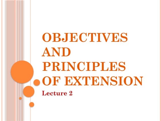 Extension education process, principles and philosophy | PPTX ...
