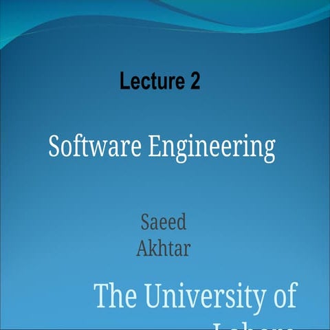 Software Engineering Lecture for starting guidence | PPT