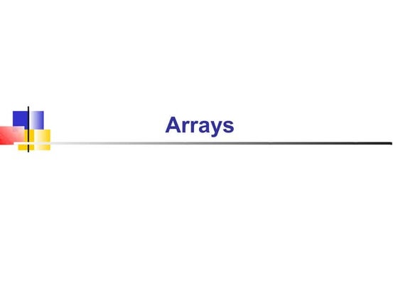 Presentation On Array Ppt
