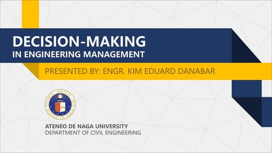 Decision Making (Engineering Management) | DOCX