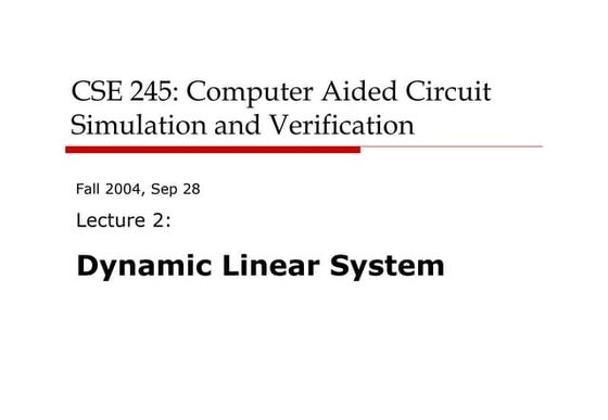 Lecture 5: The Convolution Sum | PDF | Physics | Science