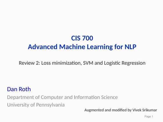 Logistic regression in Machine Learning | PPT