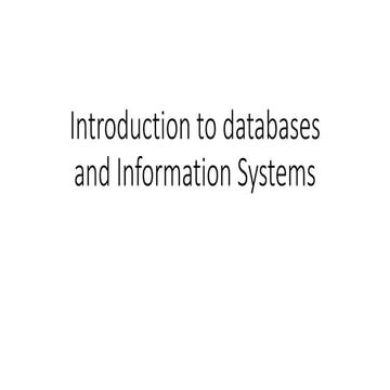 Lec20pptx Introduction To Data Bases And Information Systems Pptx Databases Computer