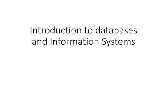 Introduction To Ms Access Database Ppt