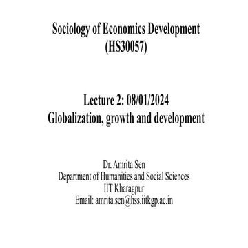 sociology of economics and development course | PPT