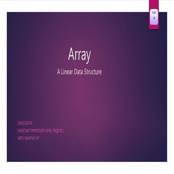 Array Data Structures Ppt