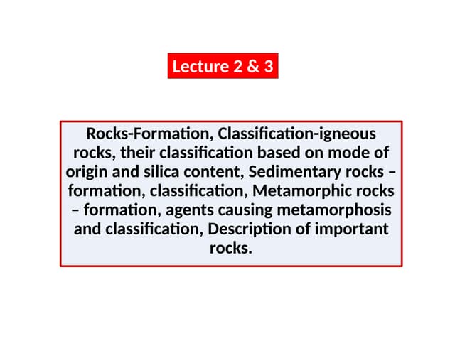 04 identifying different types of rocks | PPT