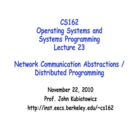 lec23-rpc.ppt lecture about RPC Remote Procedure Call | PPT