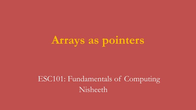 Lec26pptx An Array Is A Linear Data Structure Ppt
