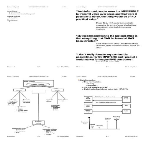 Lec2chap1f04 | PDF | Computing | Technology & Computing