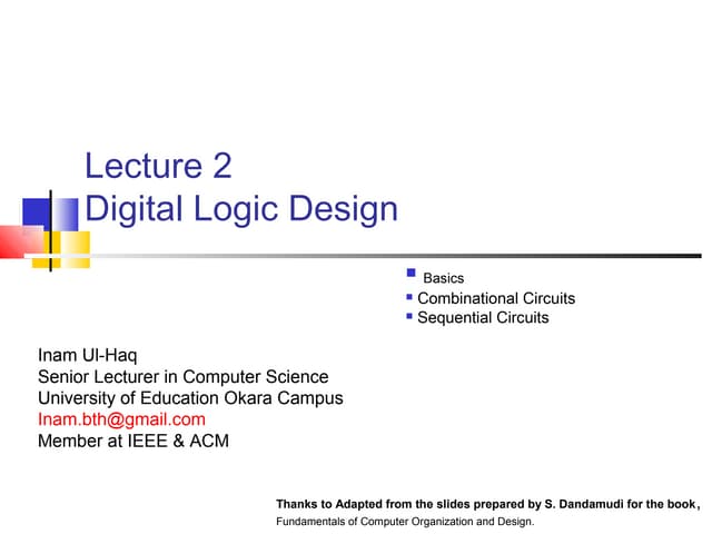 Digital Logic & Design (DLD) presentation | PPT