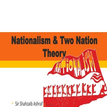 Nationalism and Two Nation Theory of Sir Syed Ahmed Khan | PPTX