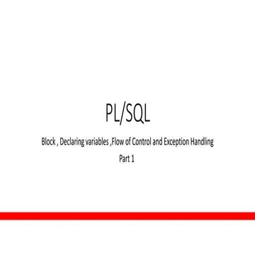 Pl Sql Blocks And Block Types And Variablesdeclaringpptx 