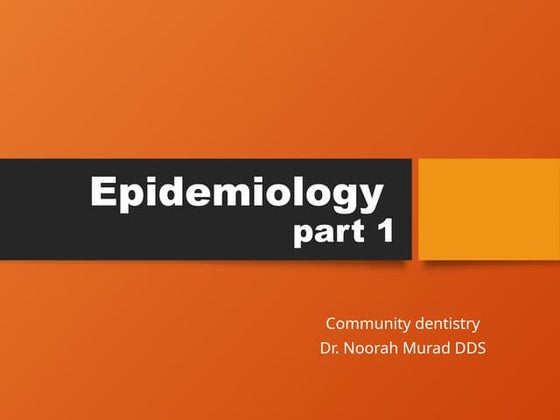 Introduction to epidemiology | PDF
