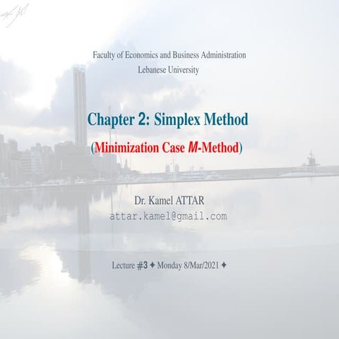 Simplex Method Minimization Ppt 
