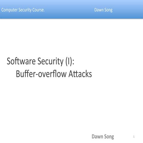 Memory safety and vulnerabilities: attacks and defenses | PPT