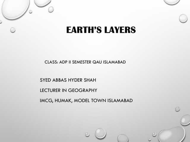 Layers of the Earth | PPTX