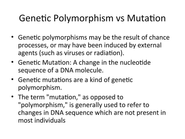 Single nucleotide polymorphism, (SNP) | PPT